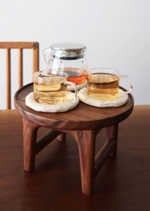 [JF] Walnut Korean Soban Table (Circle) - Mini Sized – Gochujar